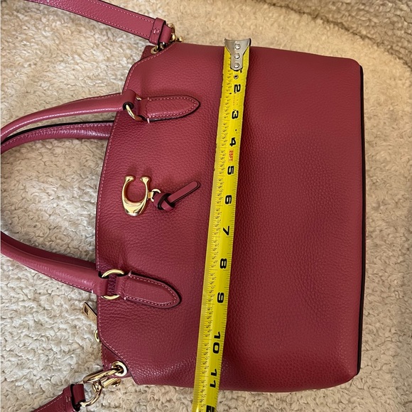 Coach | Bags | Coach Remi Pink Raspberry Colored Pebbled Leather ...